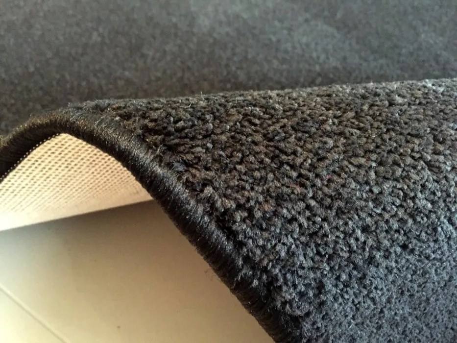 Vopi | Eton černý koberec kulatý - průměr 80 cm