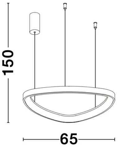 LED lustr Esteva 65 černé