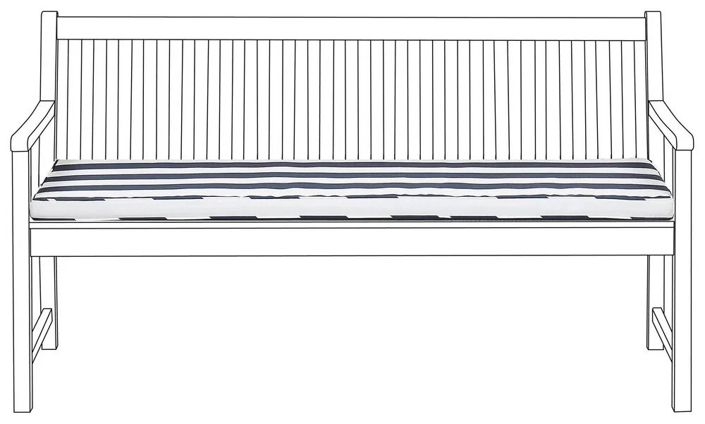 Polštář  na lavičku 152 x 54 cm modrá VIVARA Beliani
