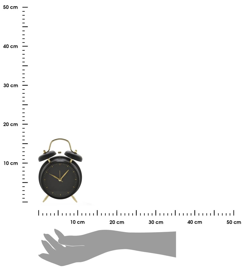 Stolní hodiny Modern, černá/zlatá