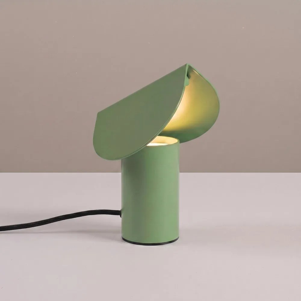 Šalvějově zelená hliníková LED stolní lampa (výška 15 cm) BISCUIT – Thoro