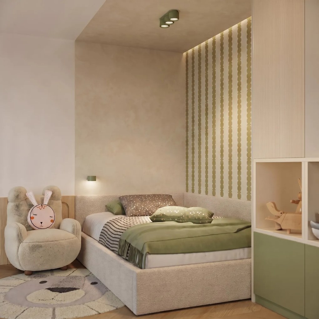 Sollux Lighting Stropní svítidlo MODO 3 olivově zelené GX53