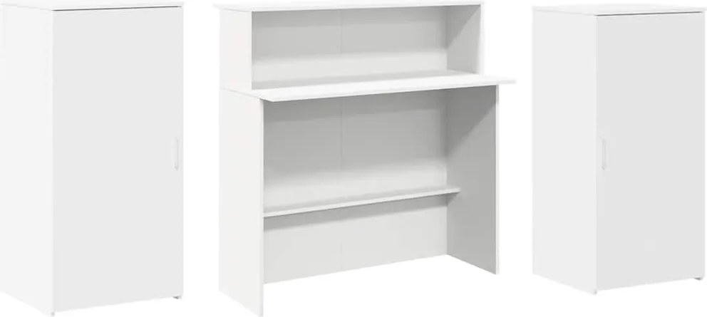 Recepční stůl bílý 200x50x103,5 cm kompozitní dřevo 3324214