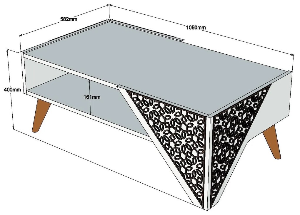 Konferenční stolek Berny (bílá). 1089550