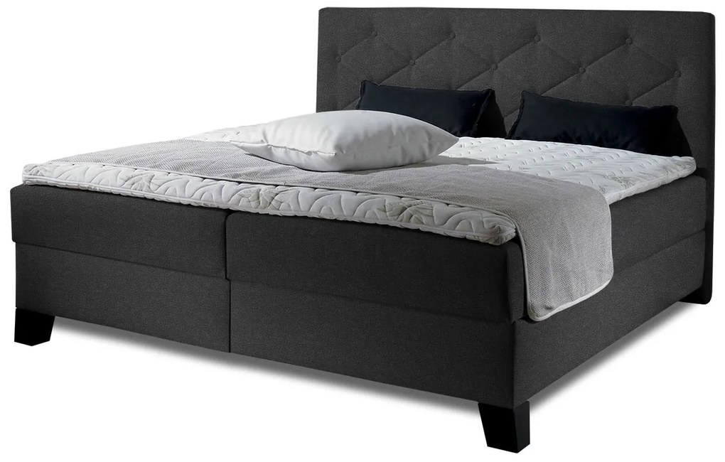 New Design Diva Boxspring 160x200cm černá ekokůže