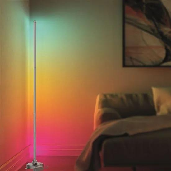SOLIGHT LED Smart stojací lampa Rainbow, Wifi, RGB+CCT, 140cm, dálkové ovládání