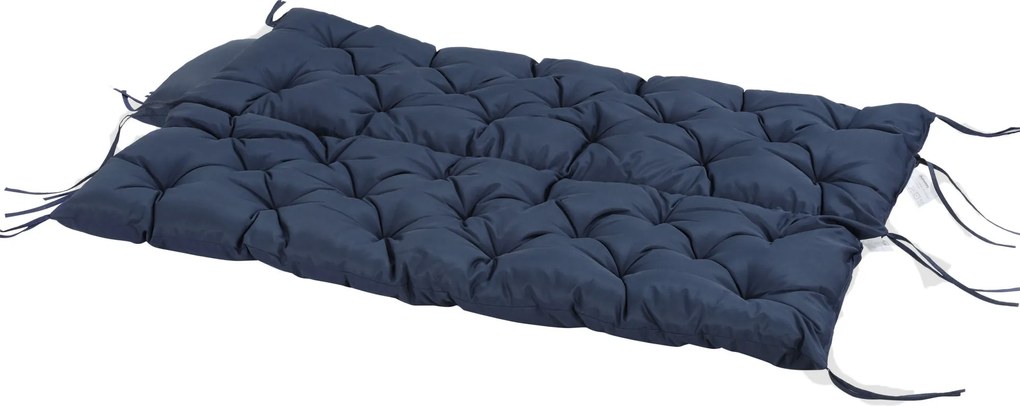 Outsunny polštář na 3místnou lavici 150x98x8 cm, polštář na lavici s popruhy, polštář na sedák, polštář na venkovní/venkovní židle, polštář na sedák,…