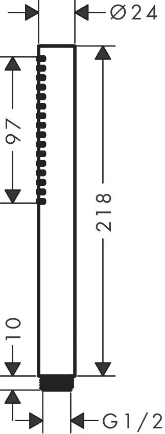 Hansgrohe Pulsify S, tyčová ruční sprcha 100 1jet EcoSmart+, bílá matná, HAN-24126700