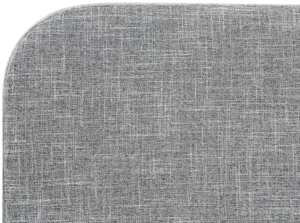 Světle šedá čalouněná postel 160x200 cm RENNES Beliani