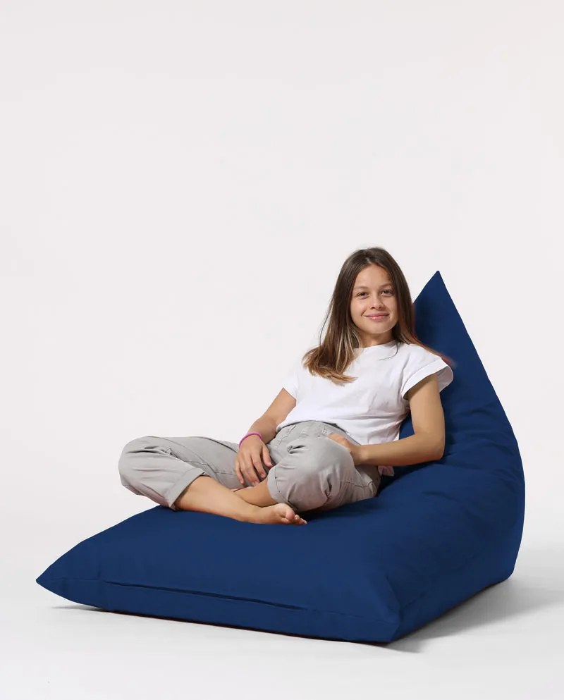 Atelier del Sofa Zahradní sedací vak Pyramid Big Bed Pouf - Dark Blue, Tmavá Modrá