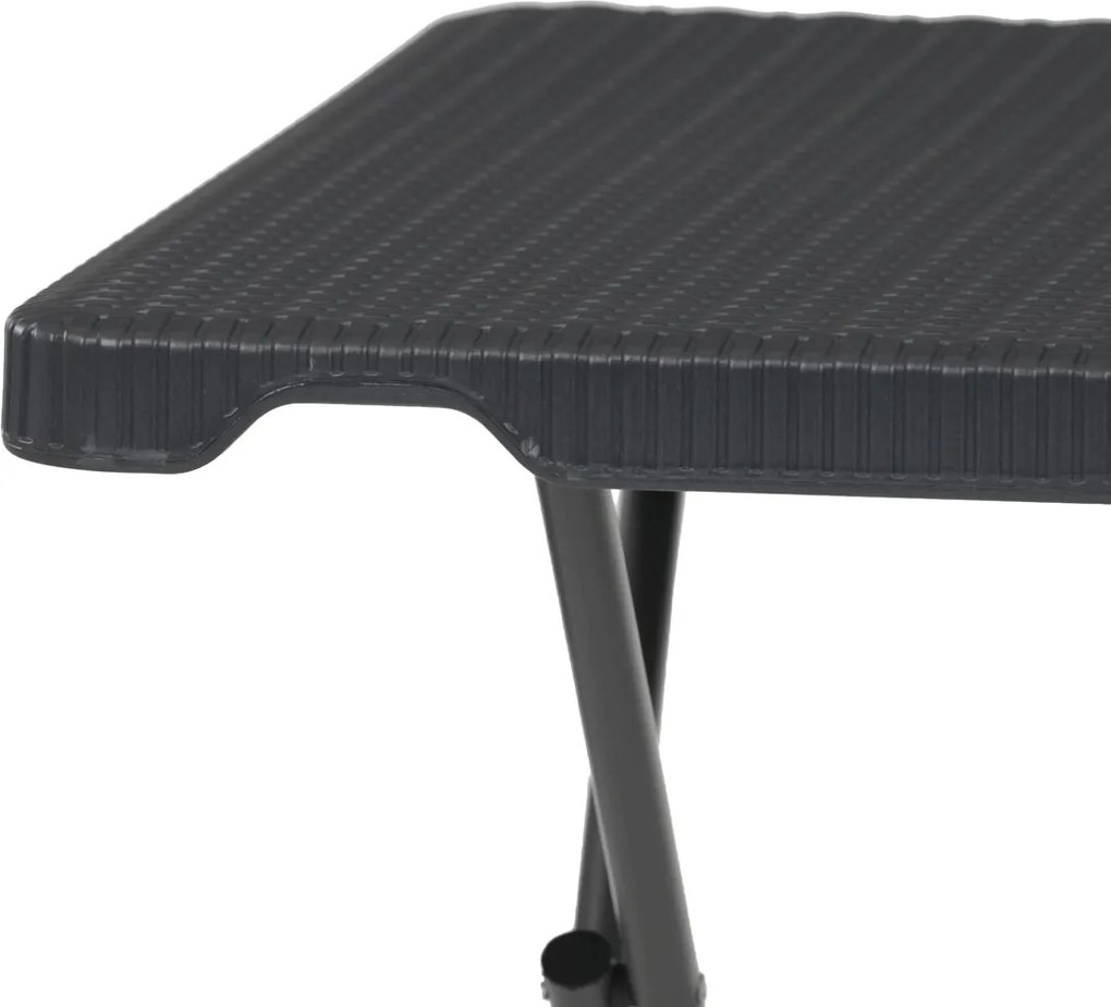 Zahradní set LITTLE 1+2 - šedý plast / šedá kovová konstrukce