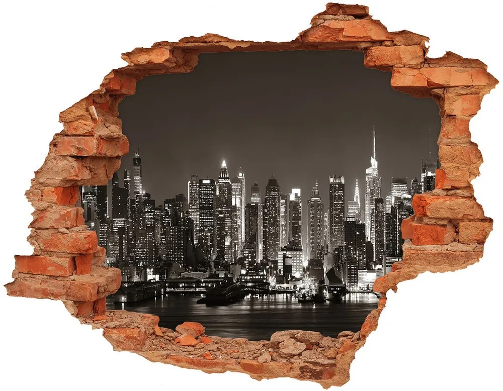 Wallmuralia Fototapeta díra na zeď 3D Manhattan New York 90x70 cm