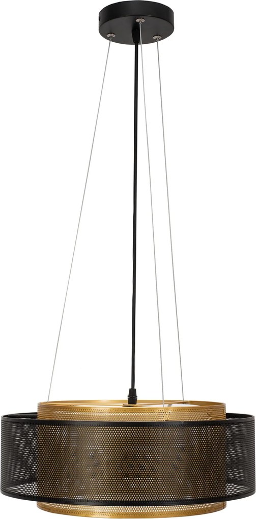 Toolight Toolight, LED závěsné stropní svítidlo 40cm APP1000-CP, černá-zlatá, OSW-07551