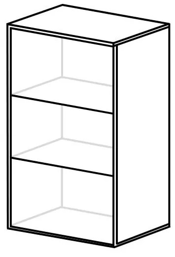 Závěsná skříňka CALABRINI WISZ PION, 45x117x32, bílá/bílý lesk