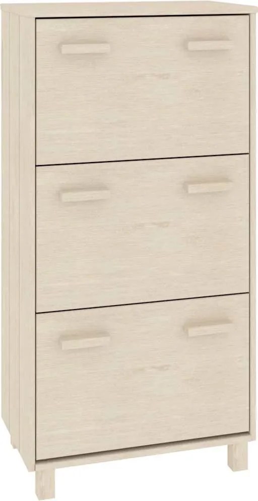 Botník HAMAR medově hnědý 59,5 x 35 x 117 cm masivní borovice 340512