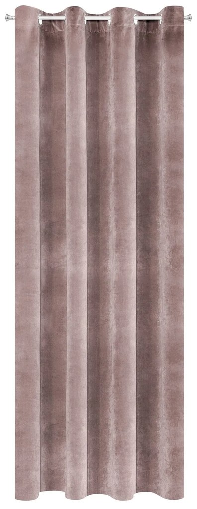 ZATEMŇOVACÍ ZÁVĚS NA KROUŽCÍCH RIA 140X250 CM PÚDROVĚ RŮŽOVÁ