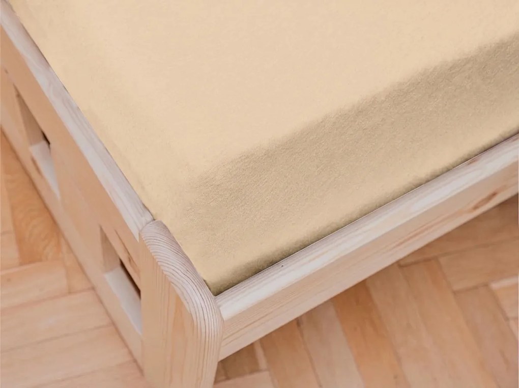 Jersey prostěradlo do dětské postýlky meruňková 60 x 120 cm