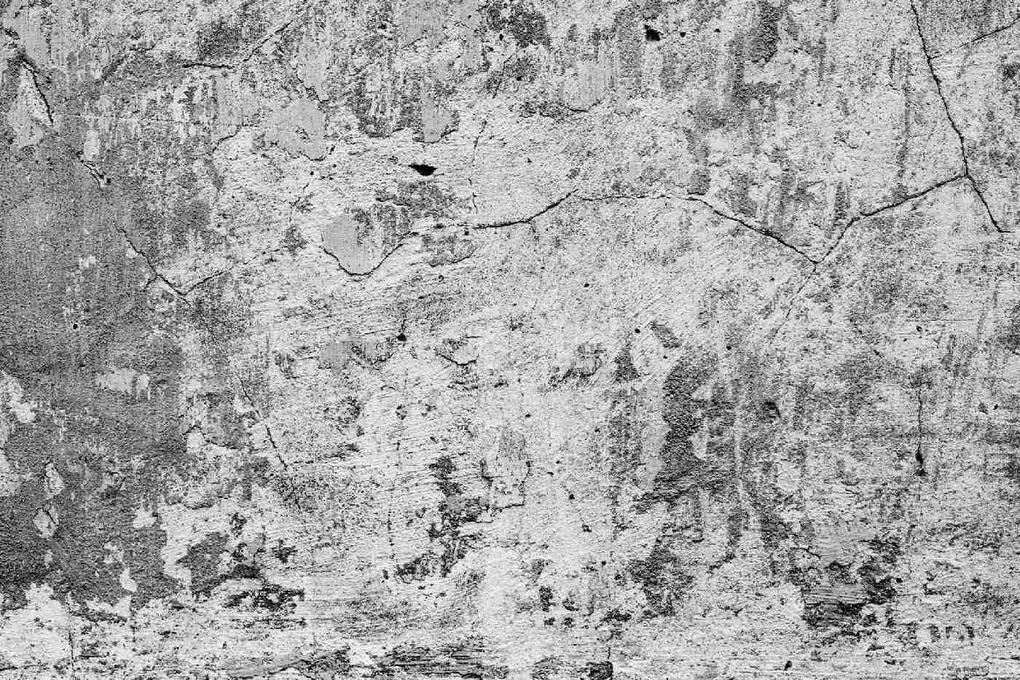 DIMEX | Samolepicí vliesová fototapeta na zeď Fragment stěny s rýhami MA-5-2643 | 375 x 250 cm | šedá