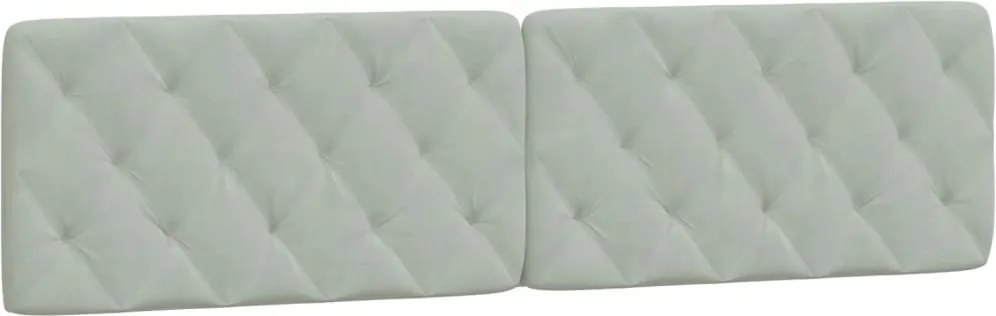 Postel s matrací světle šedá 200 x 200 cm samet 3208676