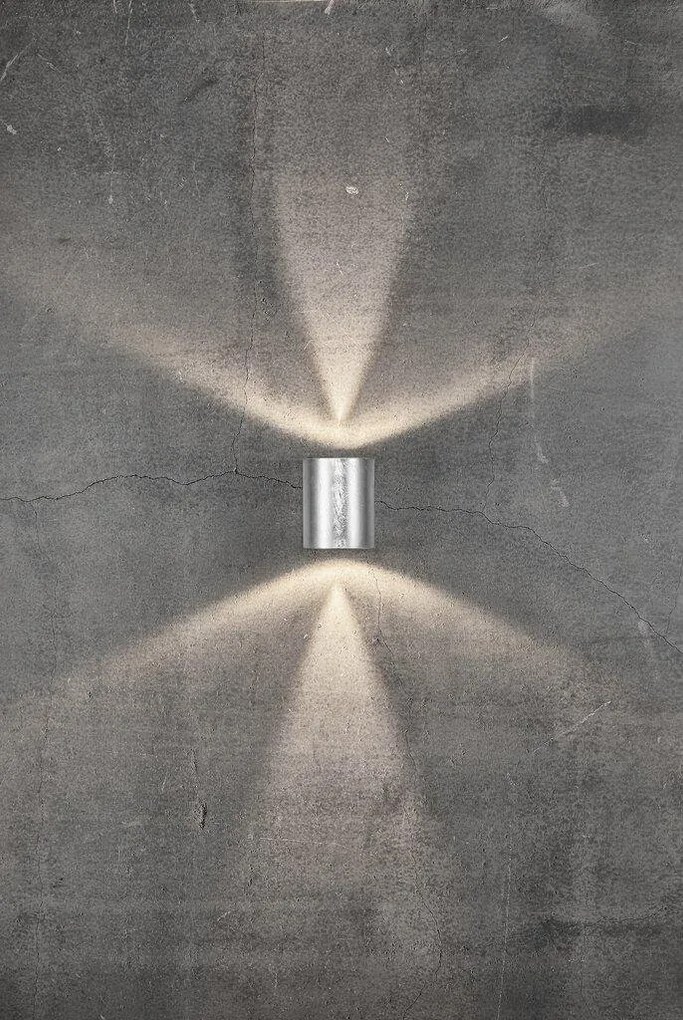 NOR 49701031 Venkovní nástěnné svítidlo Canto 2 2x5W LED galvanizovaná ocel čirá - NORDLUX
