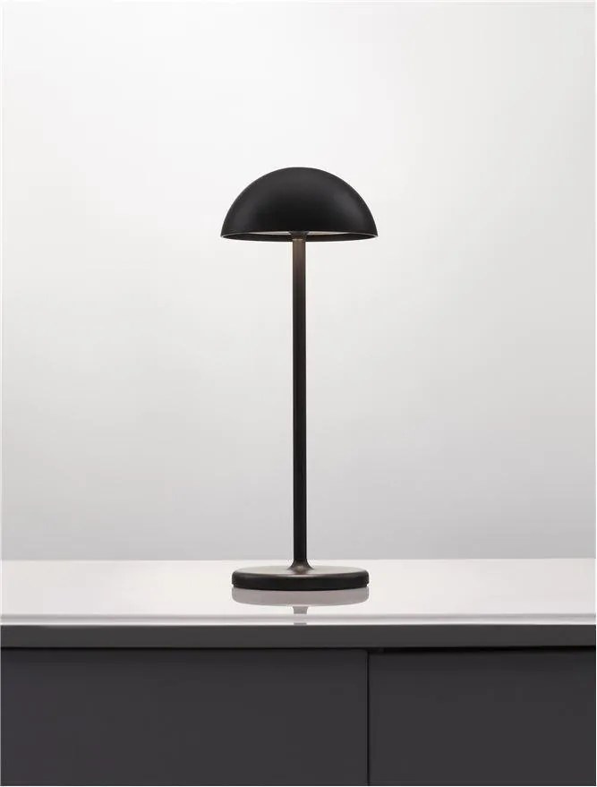 NV 9281381 Venkovní stolní lampa ROSE černý hliník a akryl LED 1W 3000K 5V DC IP54 vypínač na těle / USB kabel - NOVA LUCE