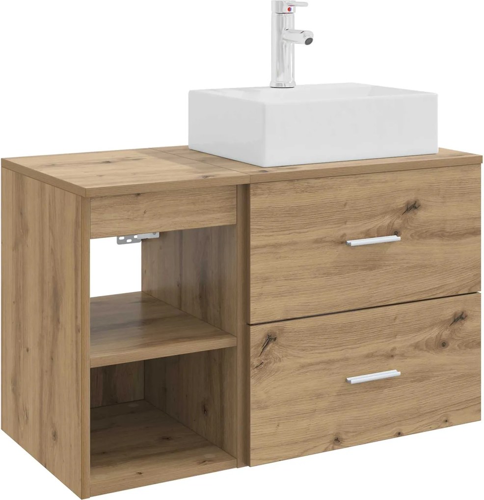 Sada koupelnového nábytku 2 ks Dub artisan Kompozitní dřevo 3403895