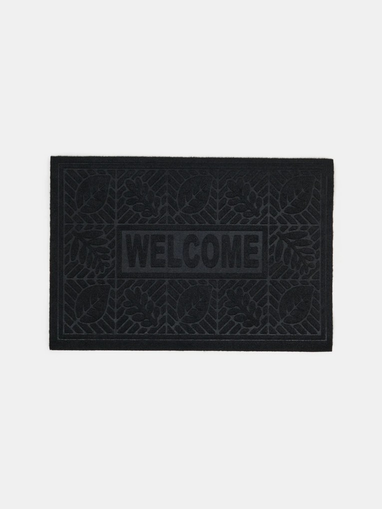 Sinsay - Rohožka s nápisem Welcome - černá