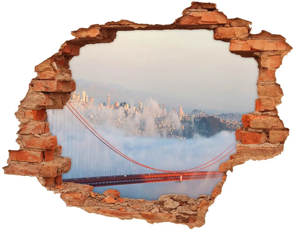 Wallmuralia Fototapeta díra na zeď 3D Most San Francisco 90x70 cm