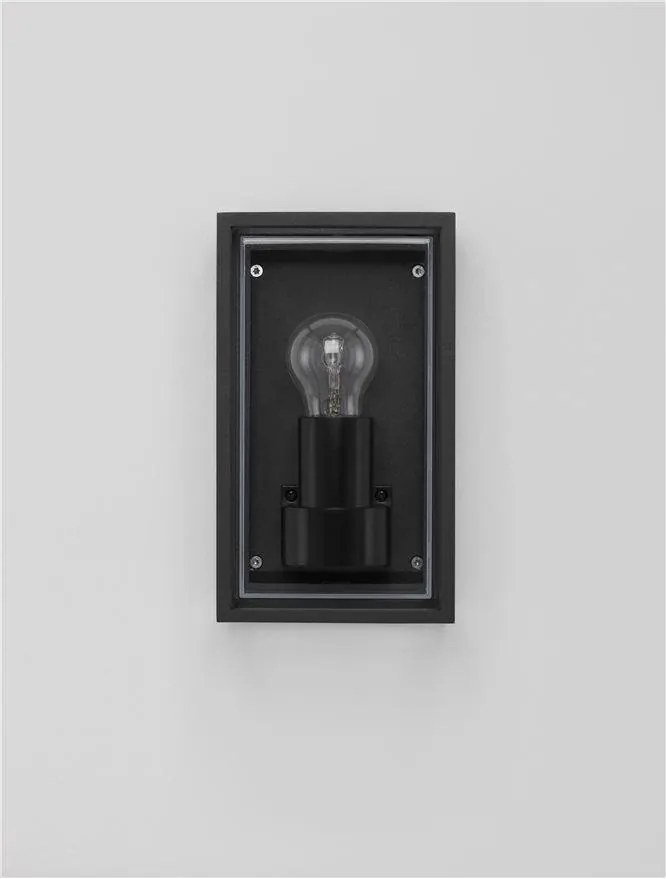 NV 9492760 Venkovní nástěnné svítidlo REGINA antracitový hliník čirý a matný akryl E27 1x12W 220-240V bez žárovky IP65 - NOVA LUCE