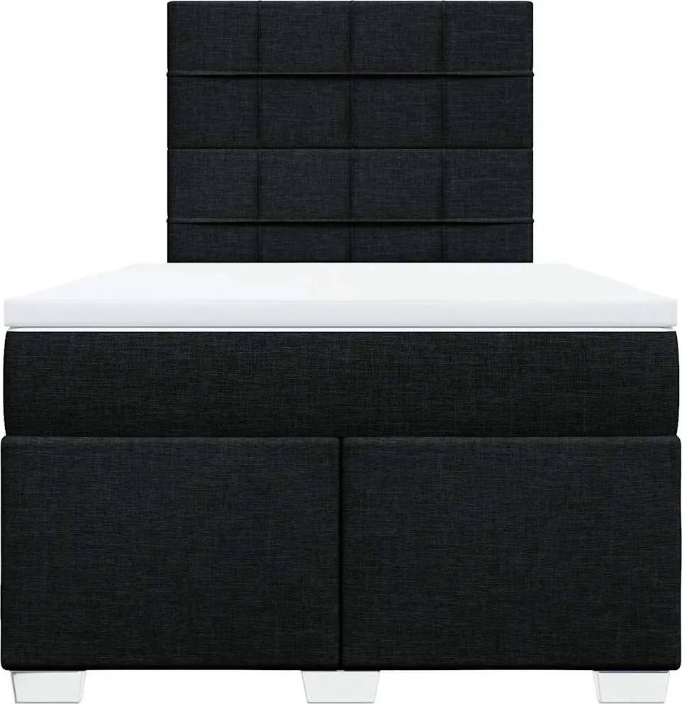 Box spring postel s matrací černá 120x200 cm textil 3292757