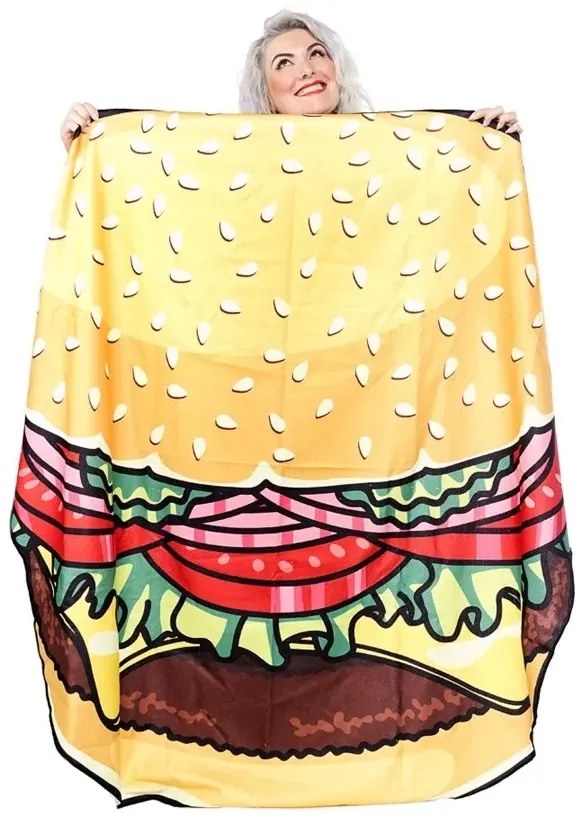 Tutumi - Plážová osuška Hamburger - oranžová - ⌀ 150 cm