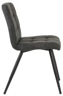 Jídelní židle OLIVE  50,5x44,5x82 cm tmavě šedé + černé nohy Light@Living 6740561