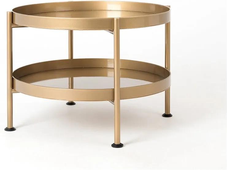Konferenční stolek ve zlaté barvě Custom Form Hanna, ⌀ 60 cm