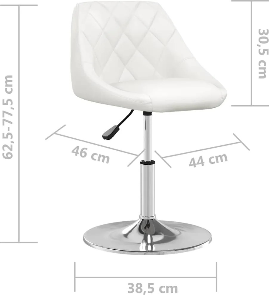 Jídelní židle 4 ks bílé umělá kůže 3088635