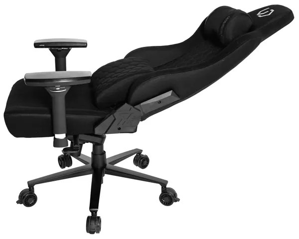 Herní křeslo Ultradesk Throne – kov, látka, černá, nosnost 150 kg