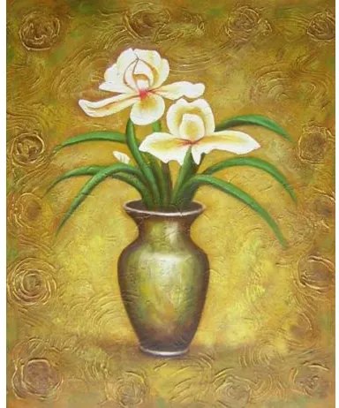 Obraz - Váza s dvěma květy