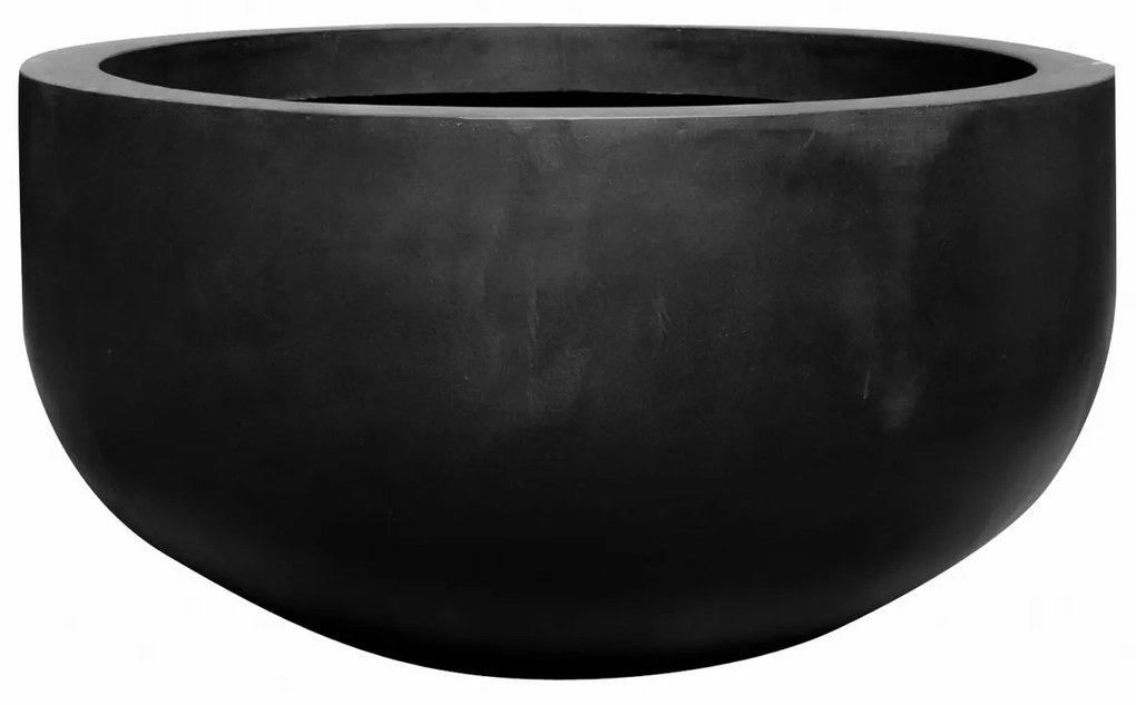 Květináč City bowl, barva černá, více velikostí - PotteryPots Velikost: S - v. 50 cm, ⌀ 92 cm