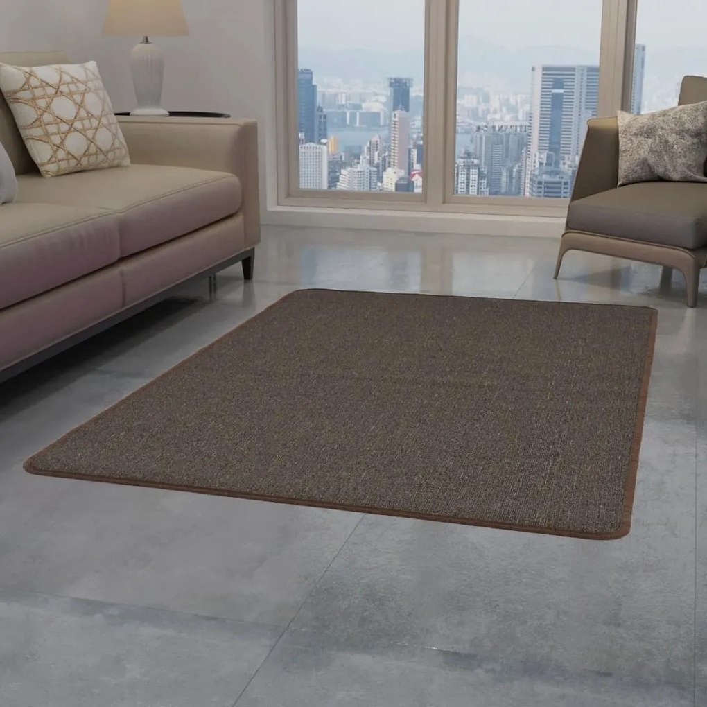 132742 vidaXL Všívaný koberec 190 x 290 cm hnědý