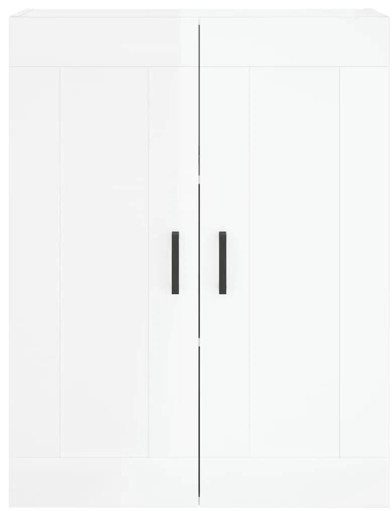 Skříň highboard lesklá bílá 69,5 x 34 x 180 cm kompozitní dřevo,  3200067