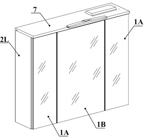 Koupelnová skříňka se zrcadlem Spice, LED osvětlení