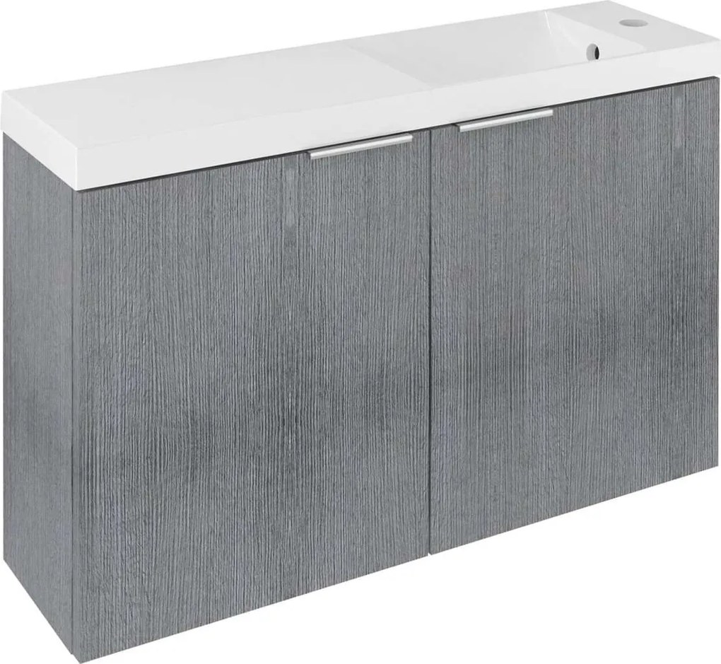 Sapho Latus - Umyvadlová skříňka X 79x50x22 cm, 2x dvířka, dub stříbrný LT110-SET03