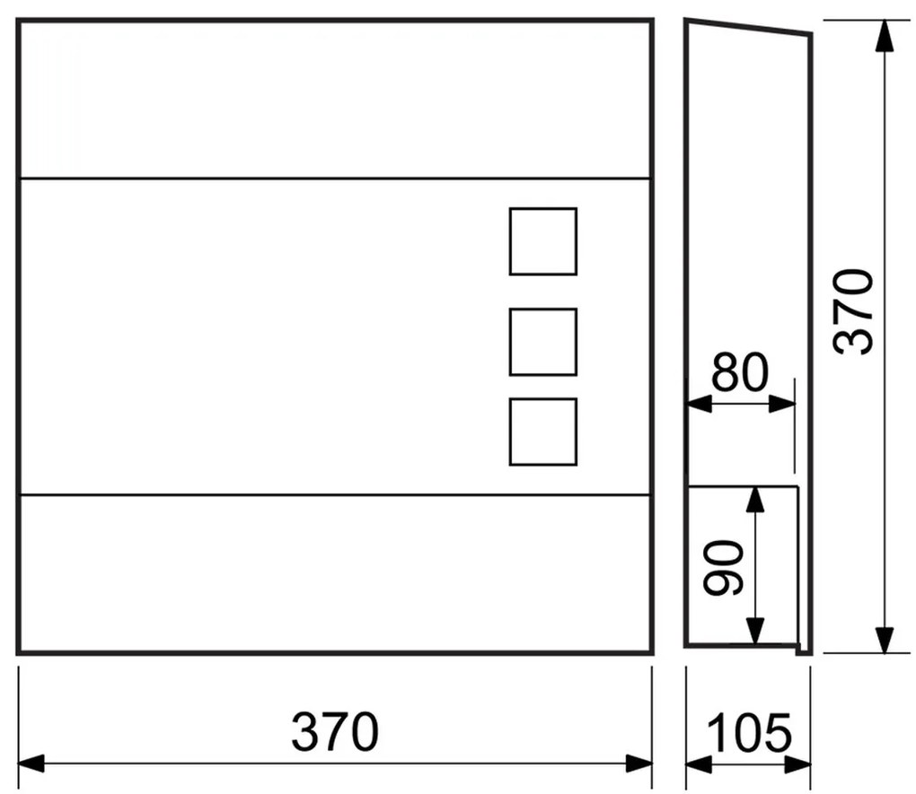 Richter Czech BK.932.G.CM poštovní schránka černá