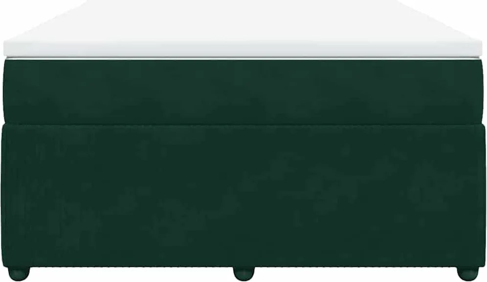 Box spring postel s matrací tmavě zelená 140x190 cm samet 3285641