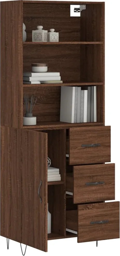 vidaXL Skříň highboard 69,5 x 34 x 180 cm kompozitní dřevo [3189438] Barva: Betonová šedá