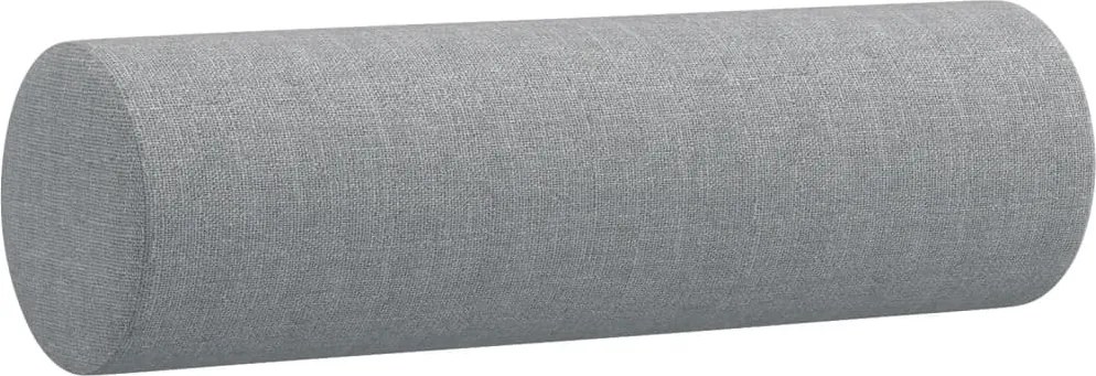 2dílná sedací souprava s polštáři světle šedá textil 3201290