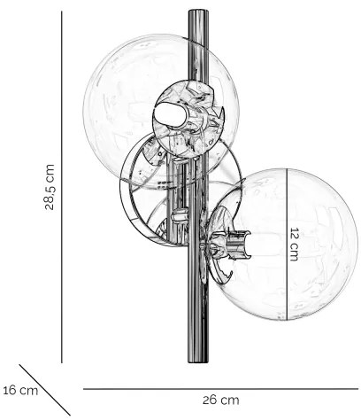 ONLI - Nástěnné svítidlo KIMBERLY 2xG9/6W/230V lesklý chrom