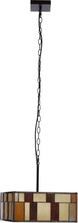 Kovové závěsné svítidlo se skleněným stínidlem Waldorf – Premier Housewares