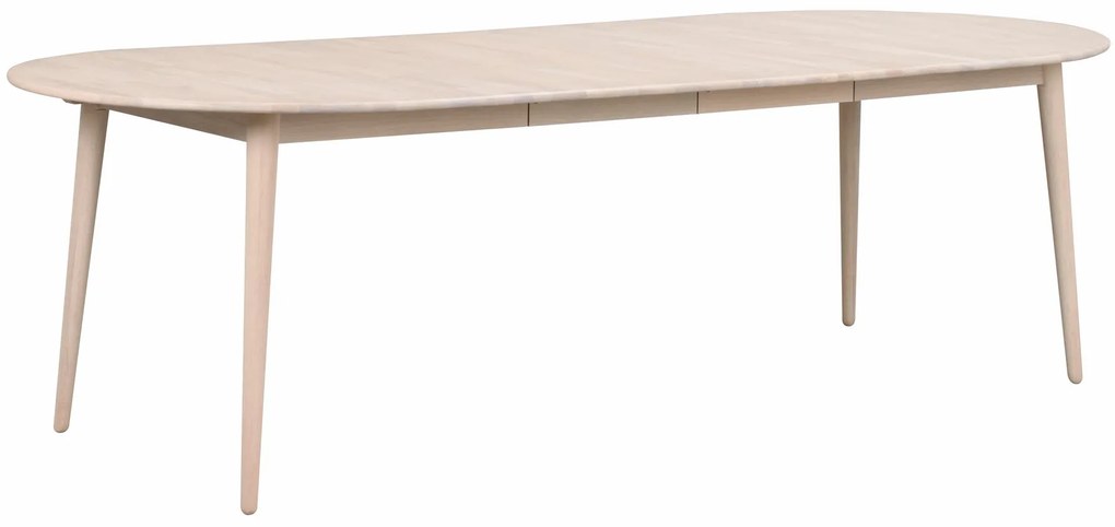Bělený dubový oválný jídelní stůl Rowico Ennis, 170/250 cm