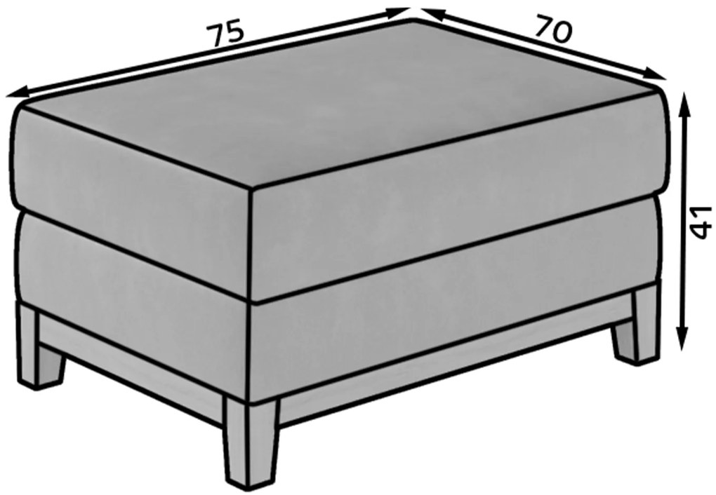 Eltap Taburet Selene tmavý Materiál a barva potahu: Sawana 14 - černá