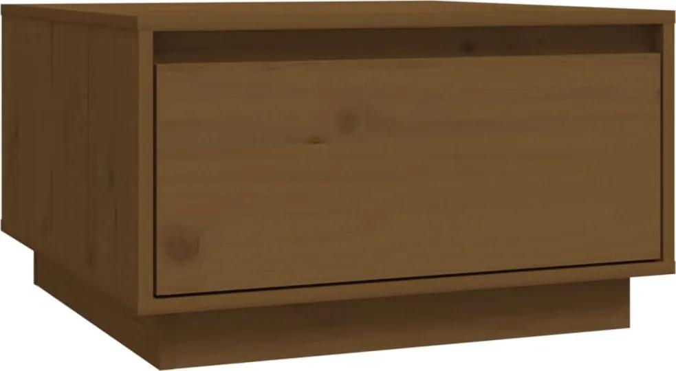 vidaXL Konferenční stolek 55 x 56 x 32 cm masivní borové dřevo [813408] Barva: Černá